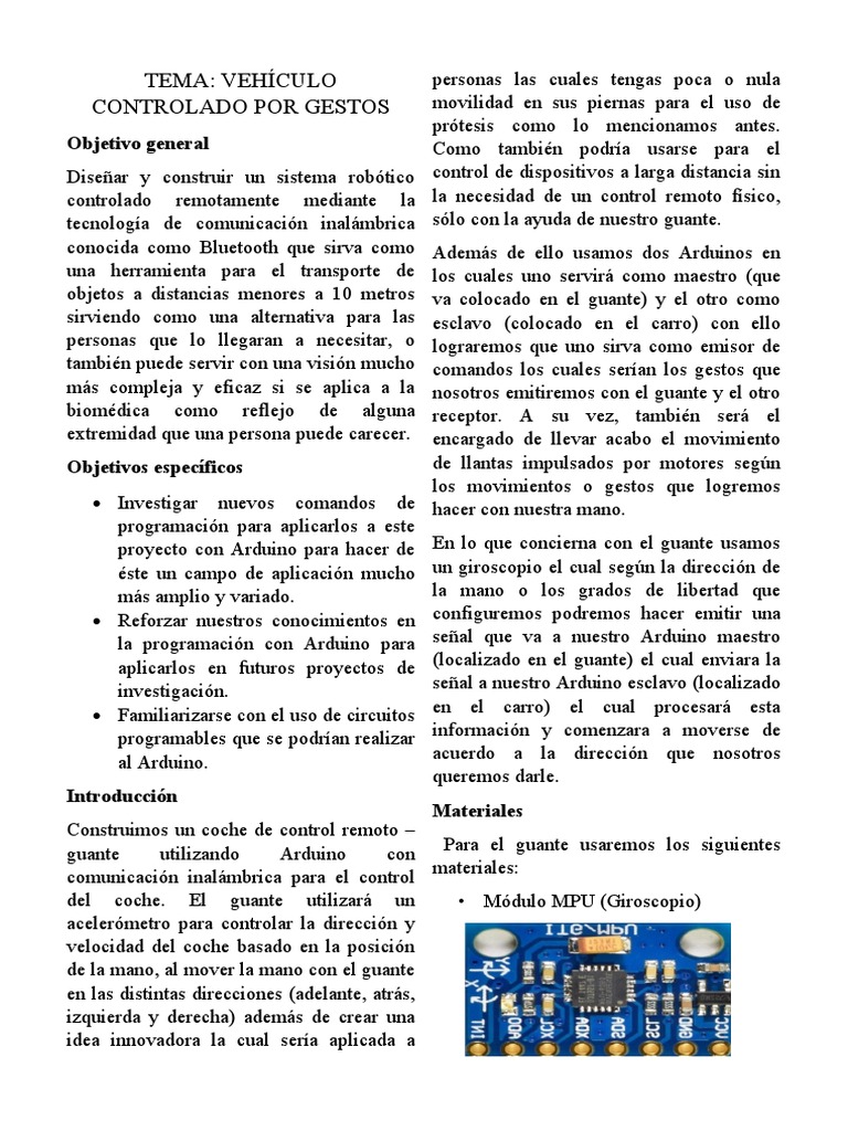 Informe Carro 2 | PDF | USB | Arduino