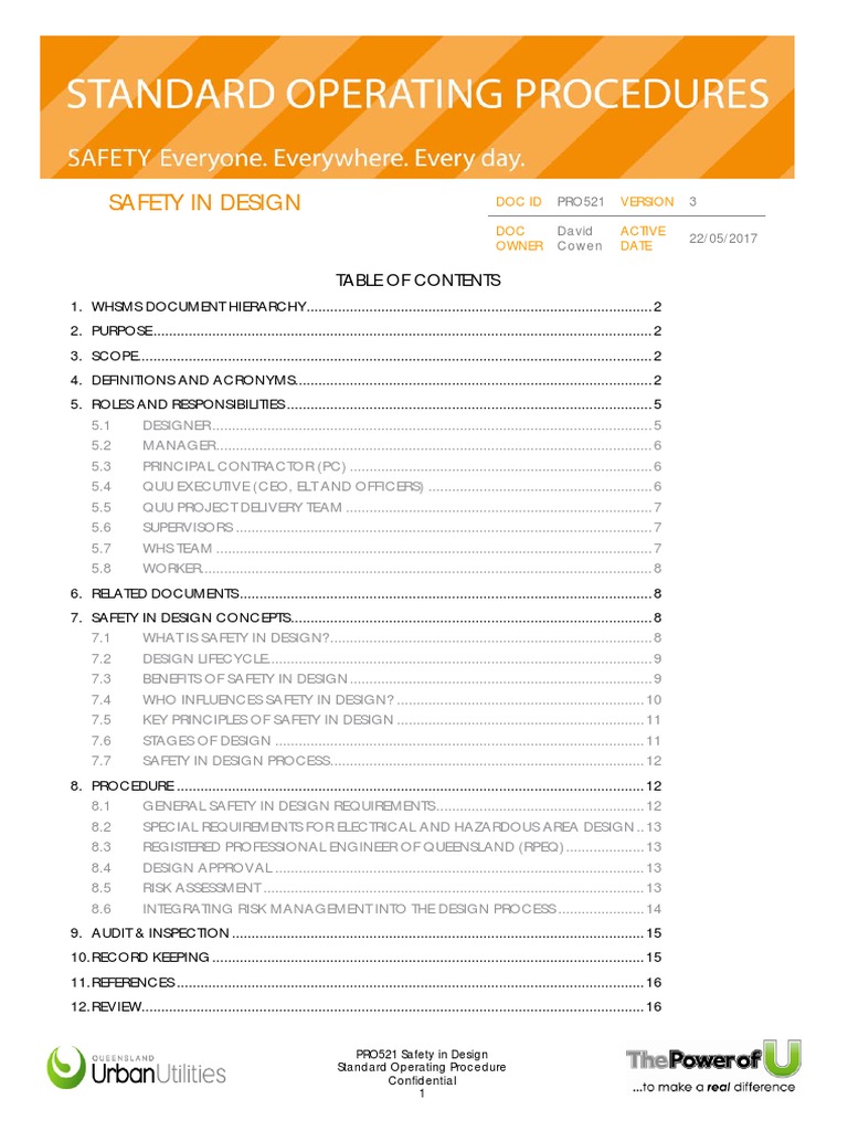 PRO521 Safety in Design | PDF | Occupational Safety And Health | Safety