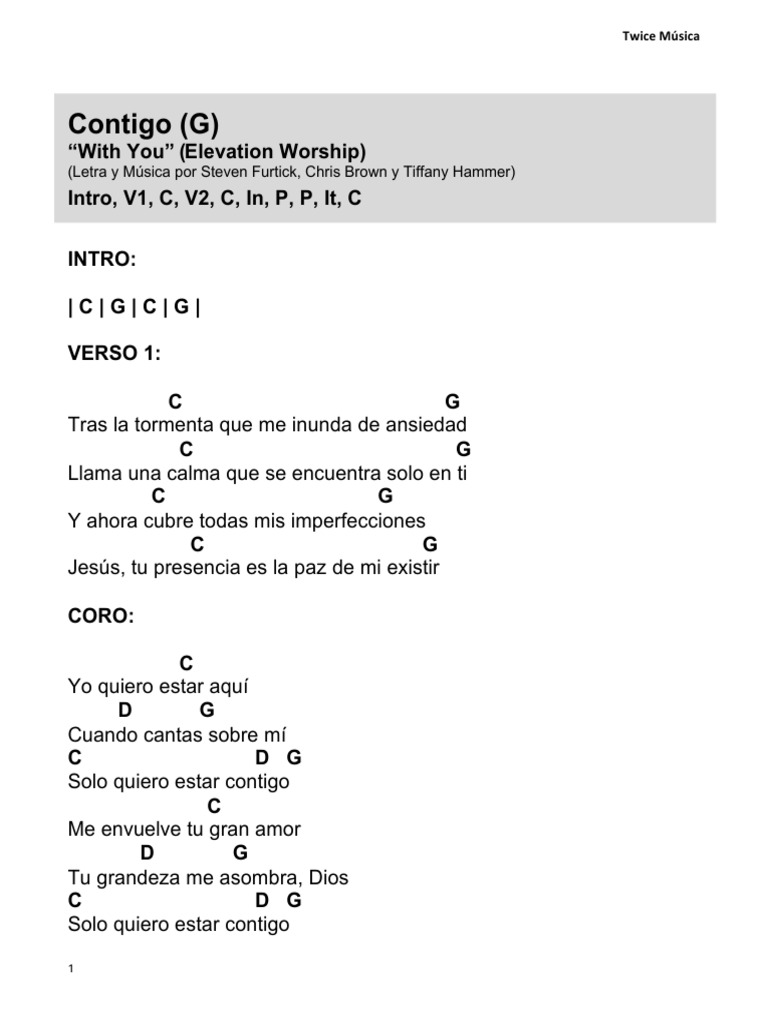 Contigo Acordes | PDF