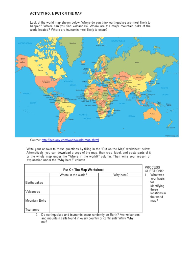 Activity No. 1: Put On The Map | PDF