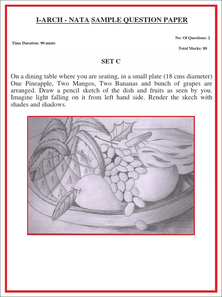 I-Arch - Nata Sample Question Paper: Set C | PDF