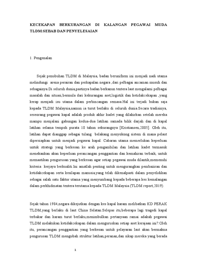 Kajian Masalah Kecekapan Pegawai Awam Dan Strategi Peningkatan ...