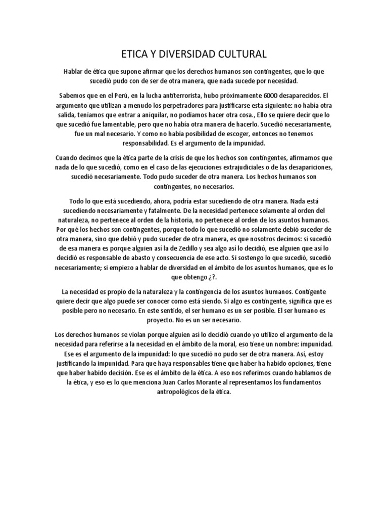 Etica y Diversidad Cultural | PDF | Moralidad | Estado (política)