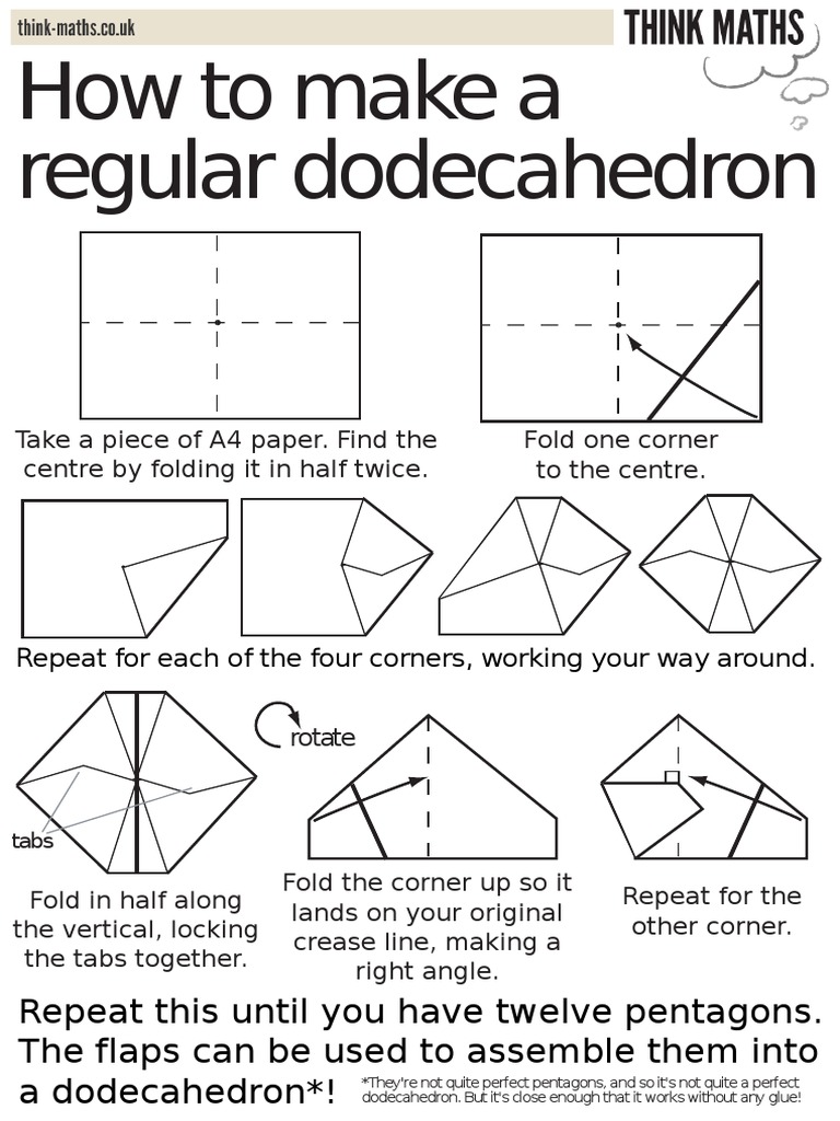 Step-by-Step Dodecahedron Instructions | PDF