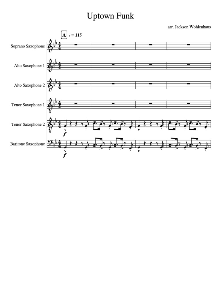 Uptown Funk-Score and Parts PDF | PDF