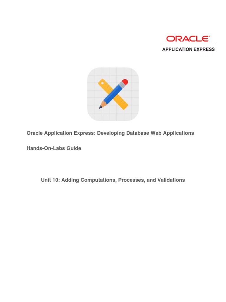 Oracle Application Express: Developing Database Web Applications | PDF | Web Application | Databases