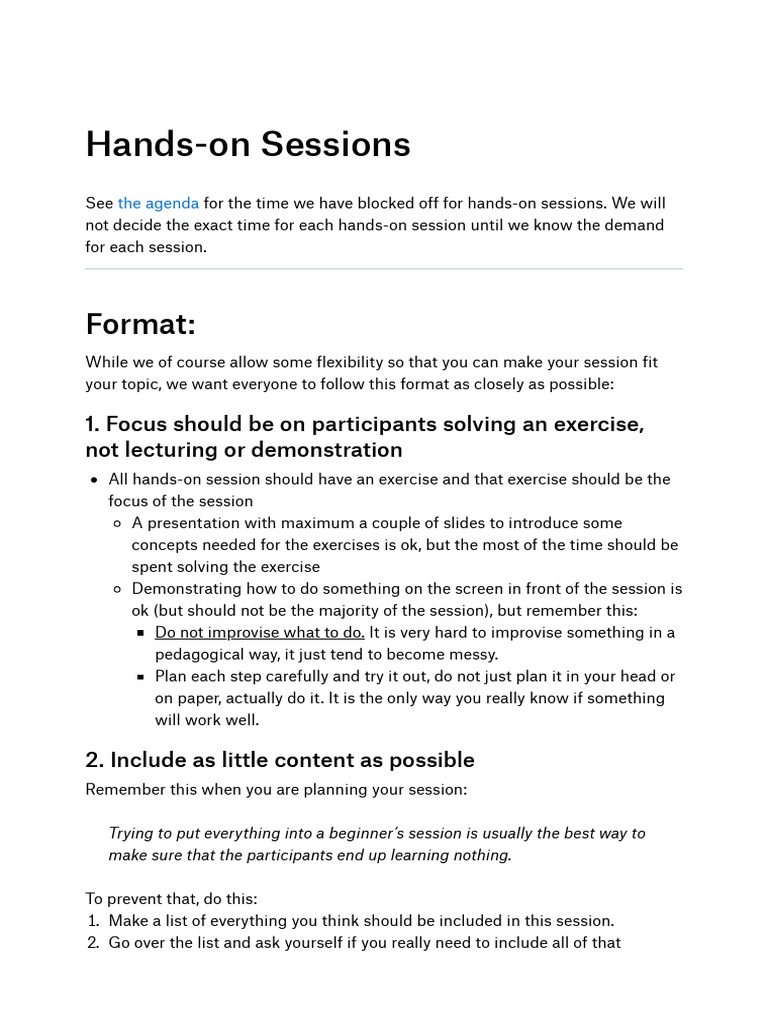Hands-On Sessions | PDF | Computing | Cognition