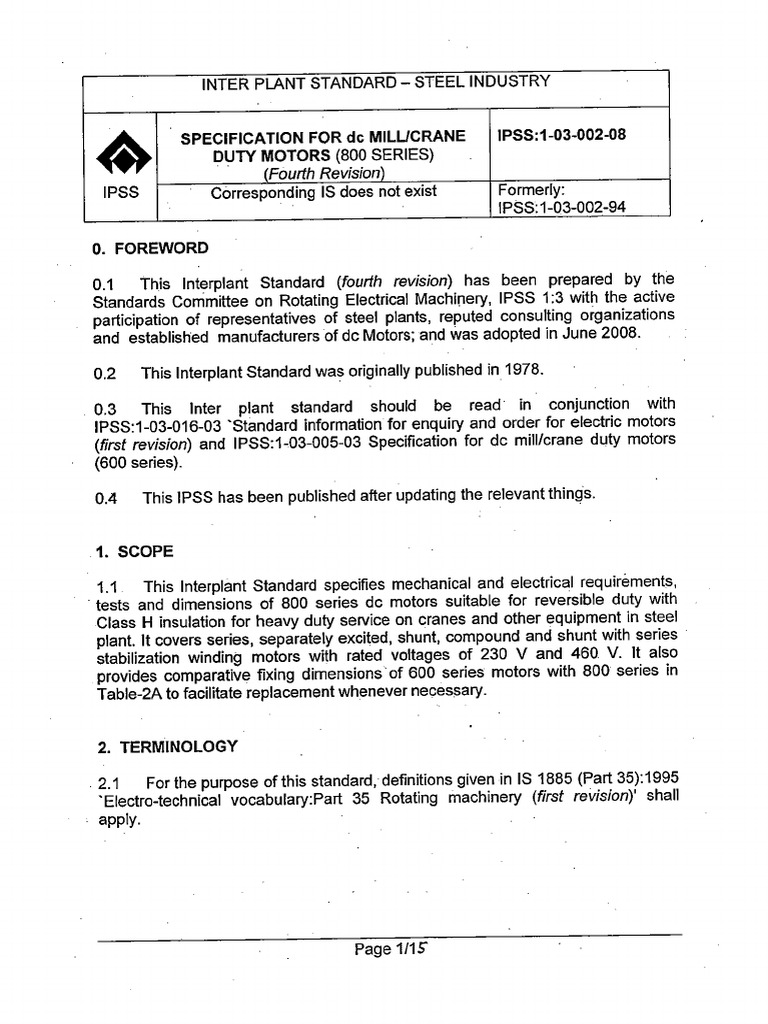 Inter Plant Standard - 1-03-002-08 PDF | PDF