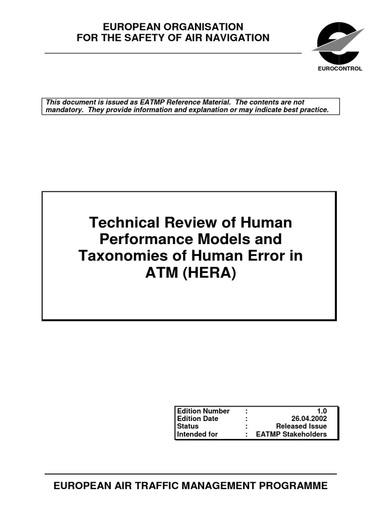 Eurocontrol. (2002) - Technical Review of Human Performance Models and ...