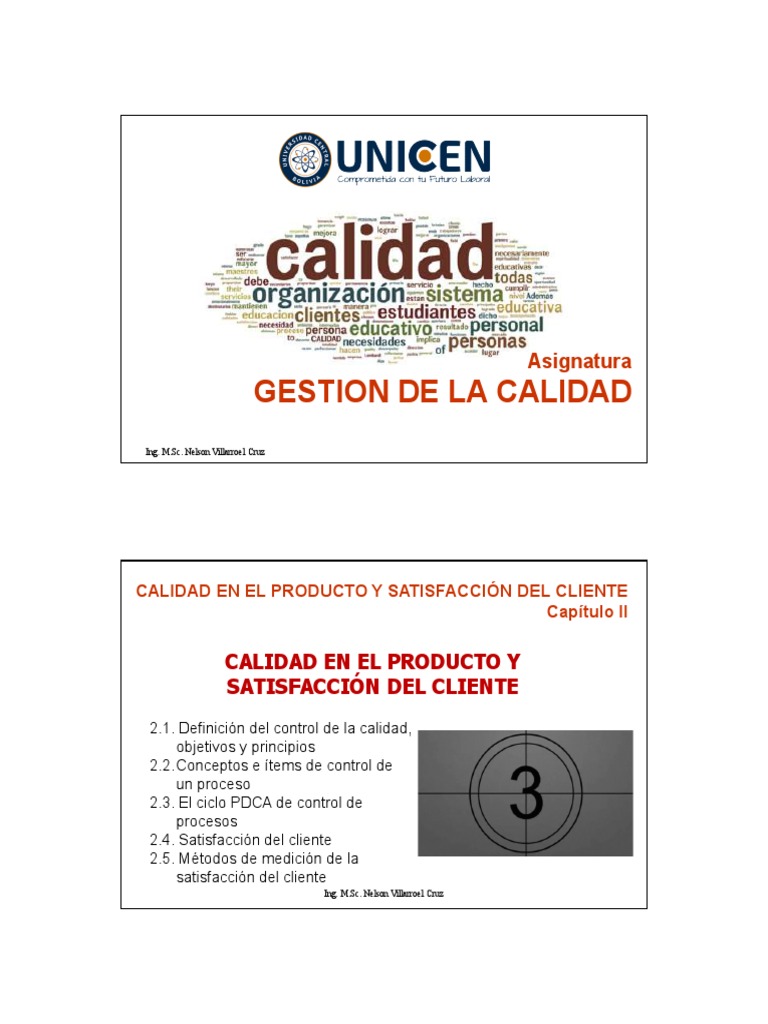 Tema 2 Calidad y Satisfaccion Al Cliente 2020 | PDF | La satisfacción ...