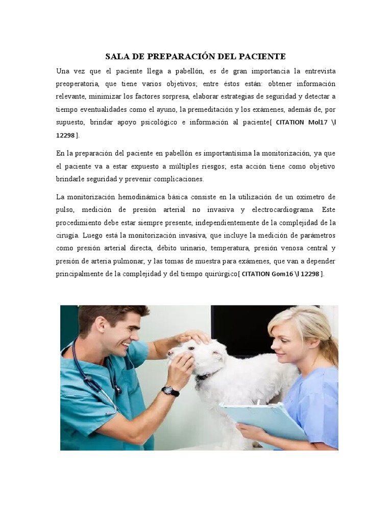 Sala de Preparación Del Paciente Cirugia | PDF | Cirugía | Anestesia