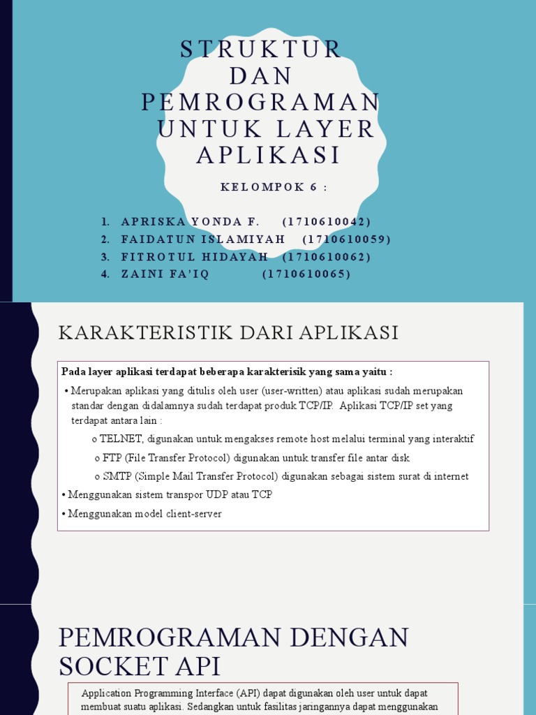 Struktur Dan Pemrograman Untuk Layer Aplikasi | PDF