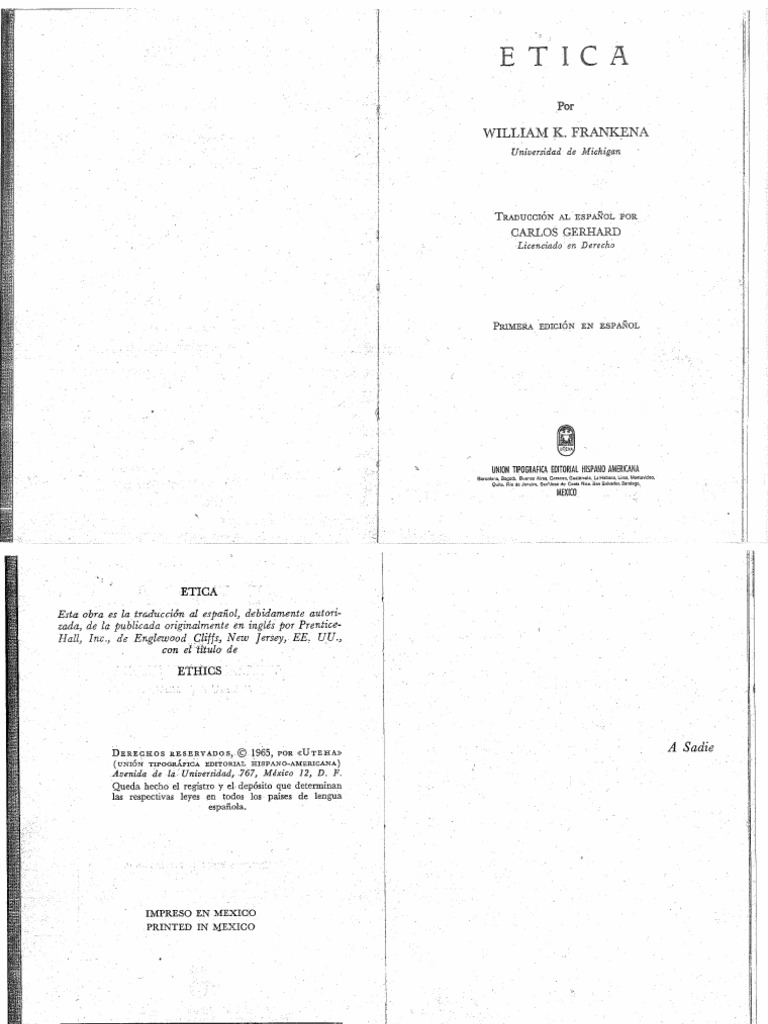 Etica William K.Frankena 1-12 PDF | PDF