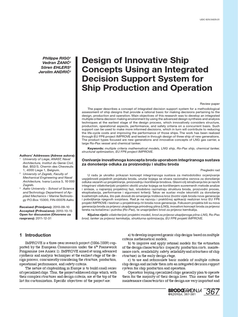 Innovative Ship Design Decision System | PDF | Marine Propulsion | Ships