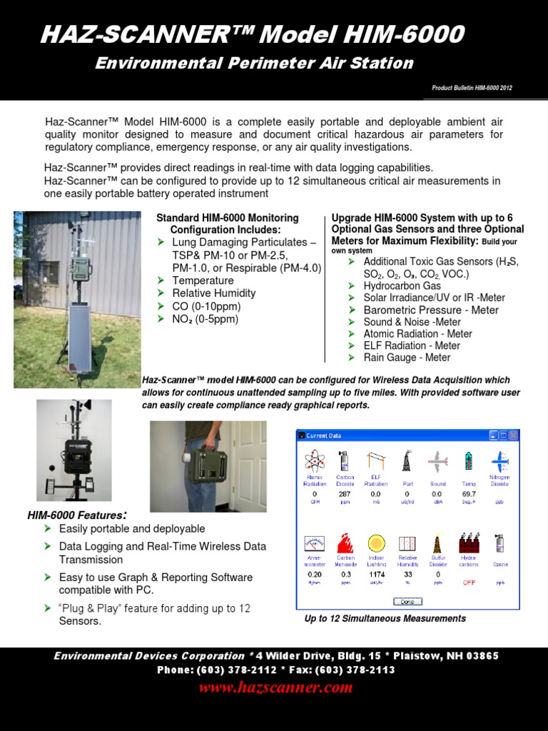 HAZ-SCANNER™ Model HIM-6000: Environmental Perimeter Air Station ...