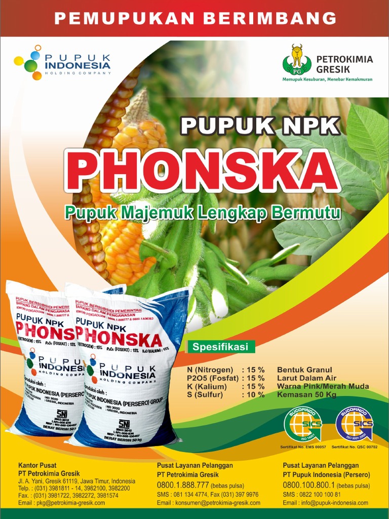 Brosur Phonska Subsidi PDF | PDF