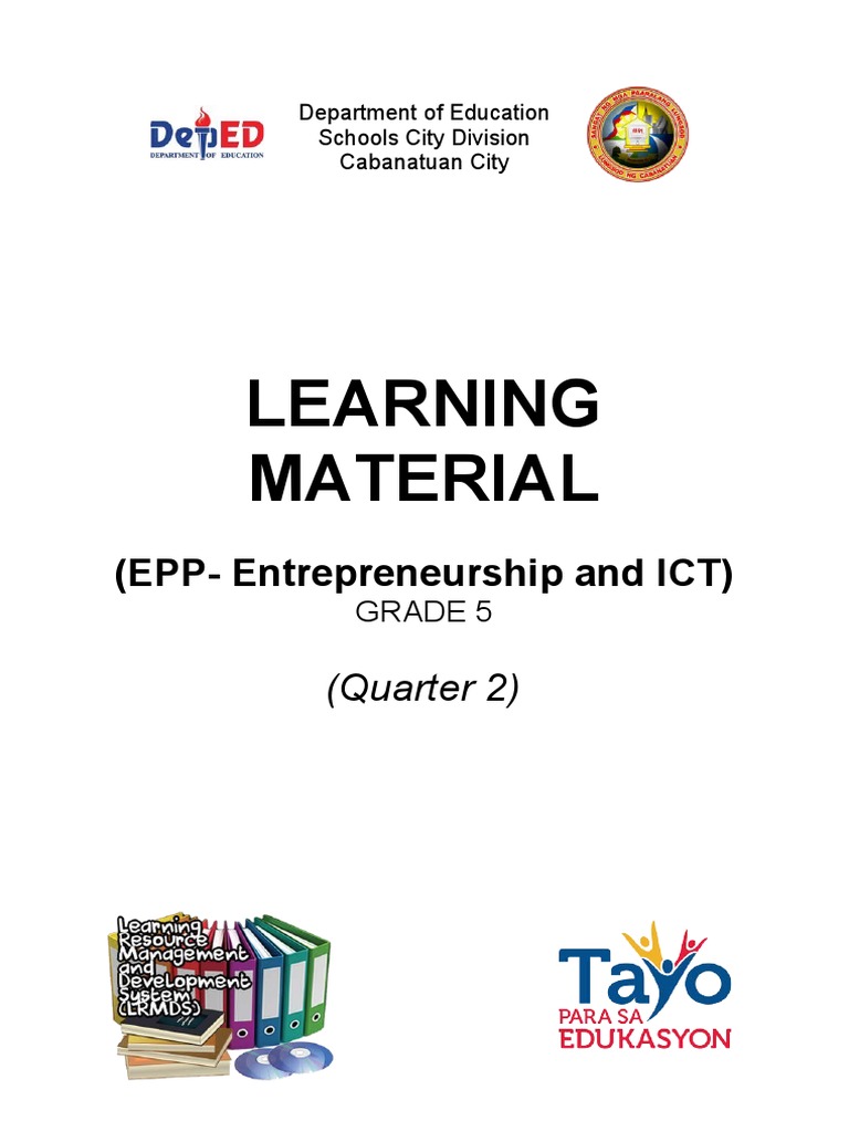 EPP Grade 5: ICT & Entrepreneurship Module | PDF