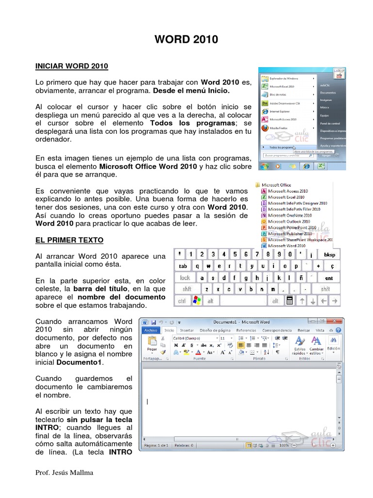 Ms. Word 2010 | PDF | Ventana (informática) | Microsoft Word