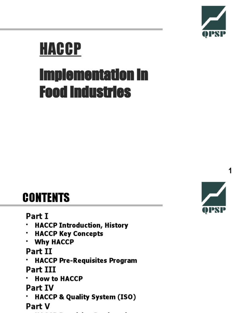 Haccp: Implementation in Food Industries | Download Free PDF | Hazard ...