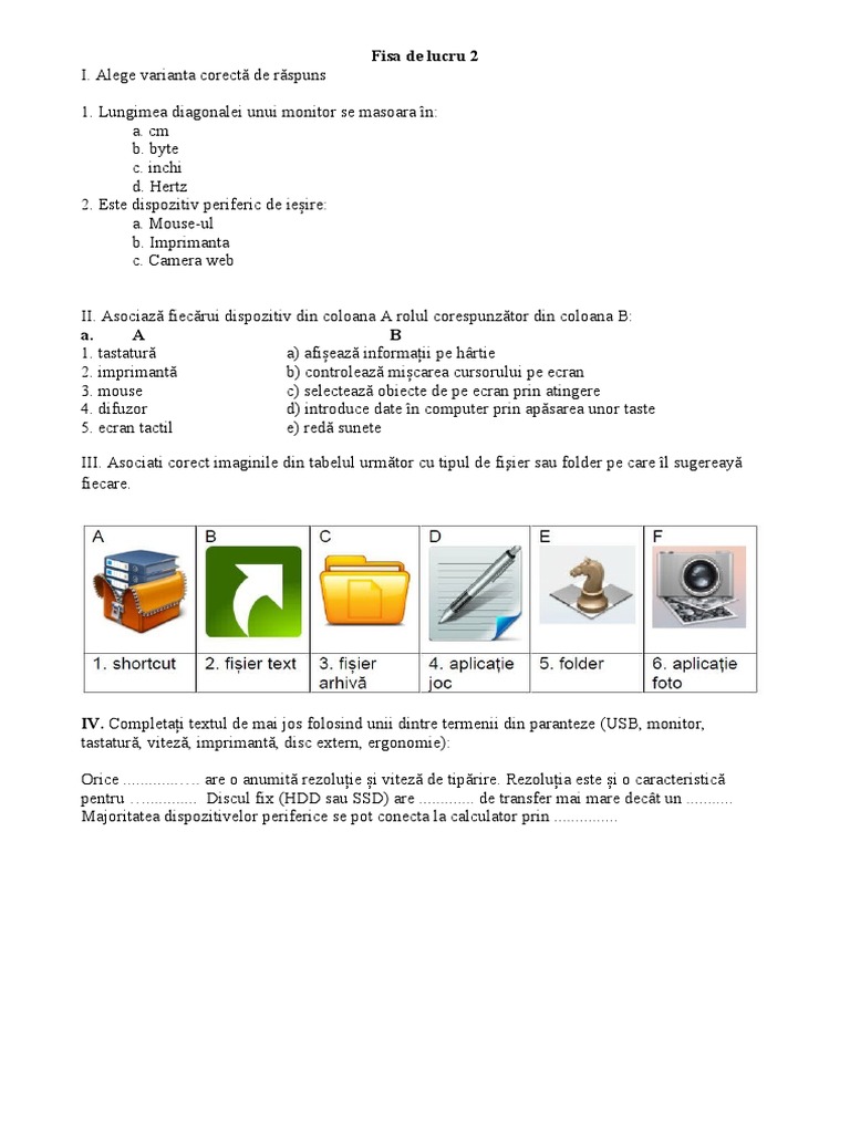 Fisa de Lucru 2 TIC | PDF