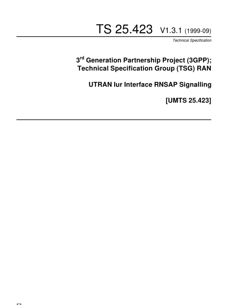 3 Generation Partnership Project (3GPP) Technical Specification Group ...