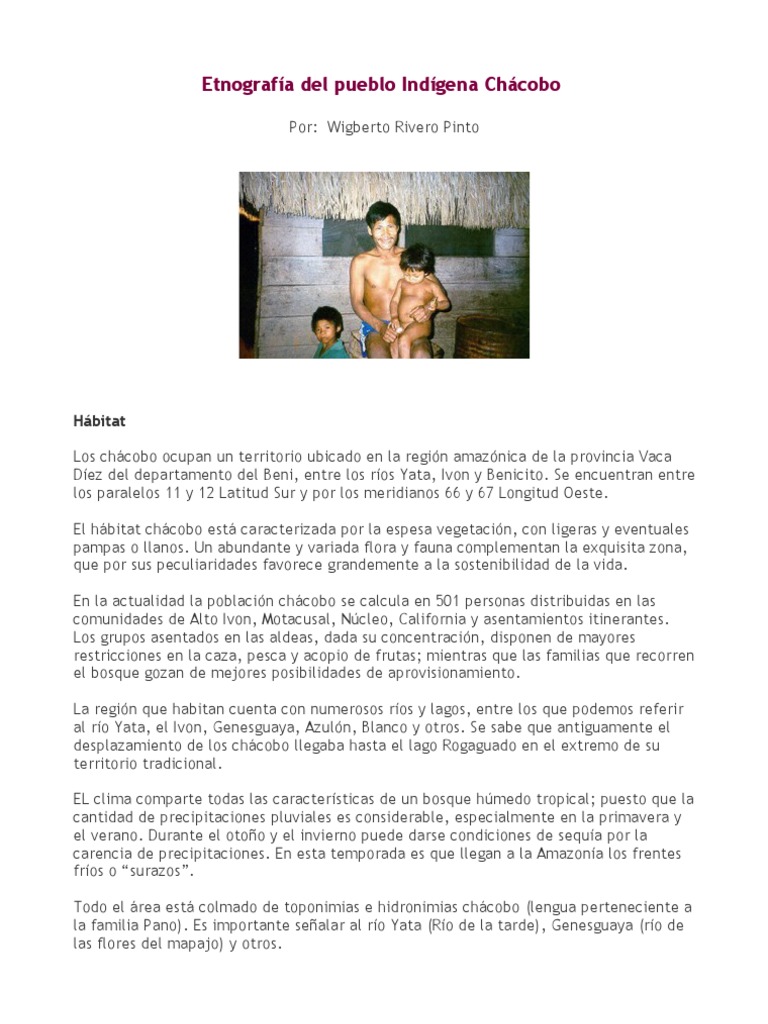Chacobo | PDF | Familia | Parto