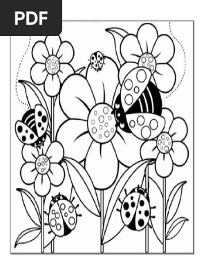 Mewarnai Gambar Taman Bunga