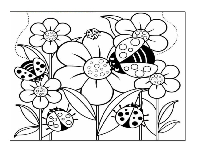 Coloring Taman Bunga | PDF