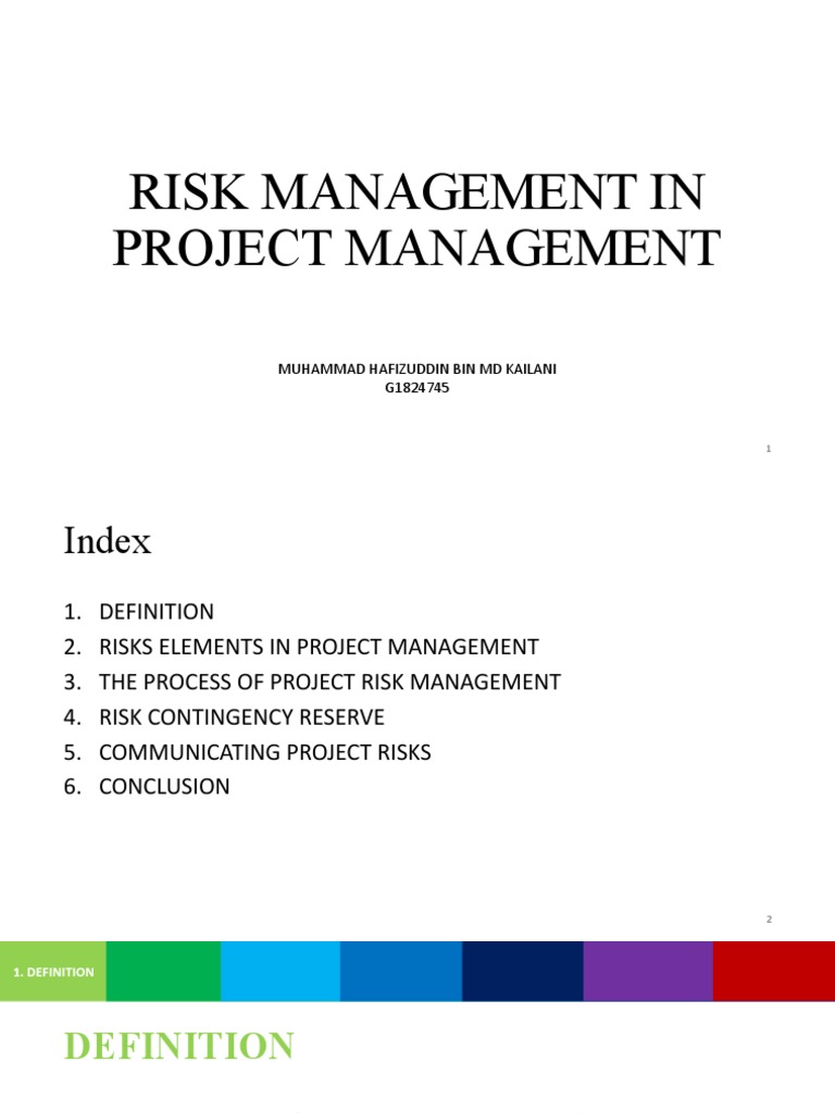Risk Management in Project Management (Project Management) | PDF | Risk ...
