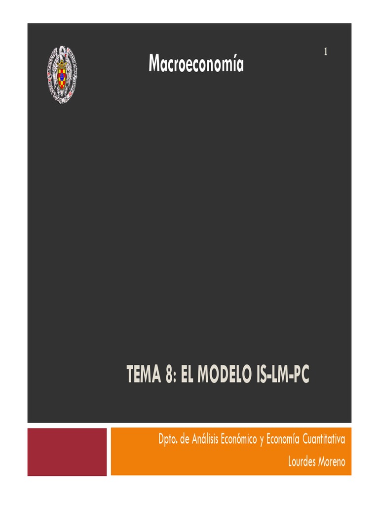 Tema 8 - El Modelo IS-LM-PC - 2019-2020 | PDF | Curva de Phillips ...