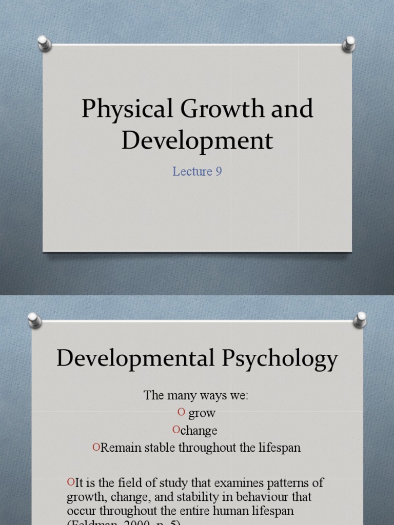 Physical Growth and Development | PDF | Attachment Theory | Prenatal ...