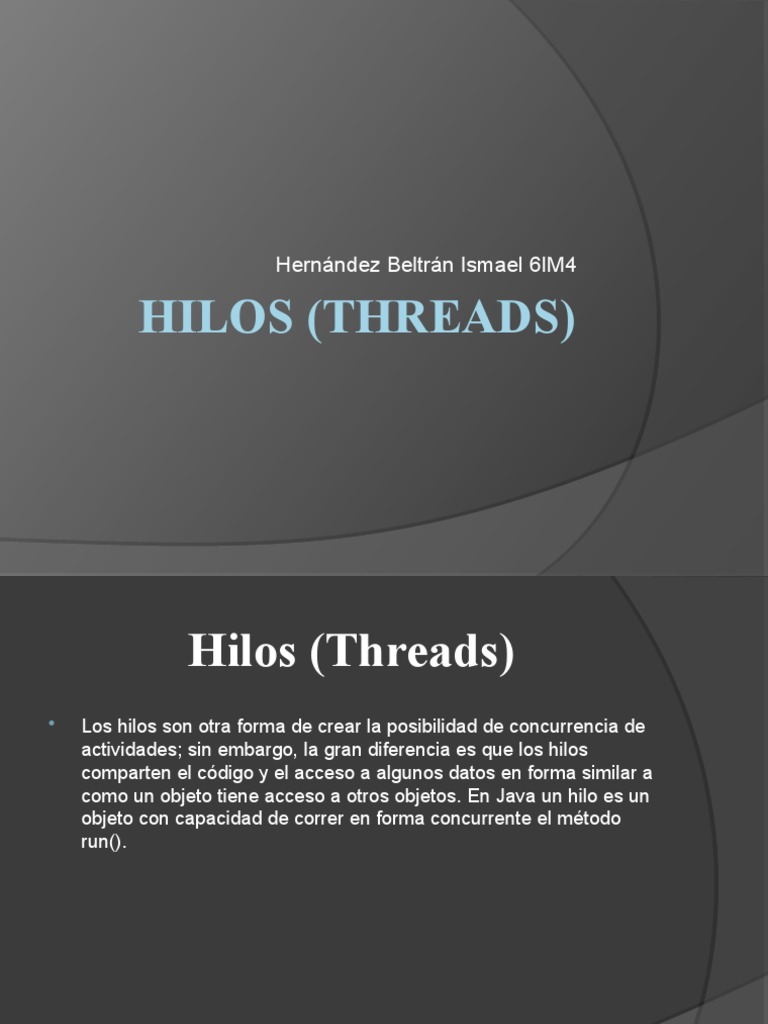 Hilos (Threads) | Descargar gratis PDF | Hilo (Computación) | Ciencias de la Computación