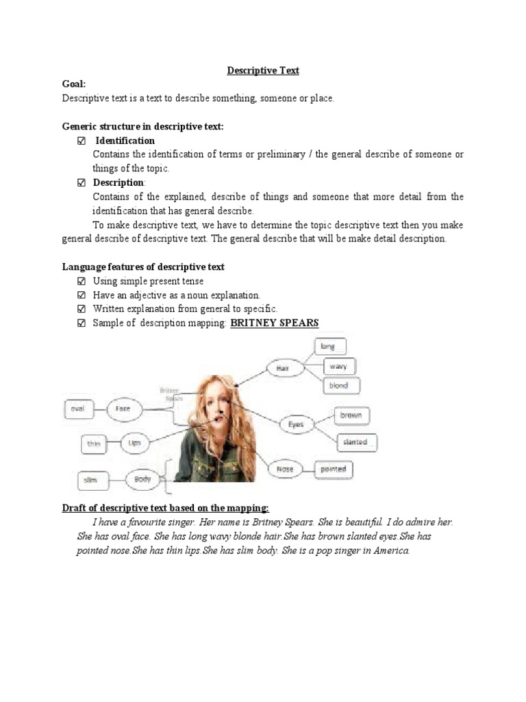 Descriptive Text - HANDOUT AND TASK | PDF
