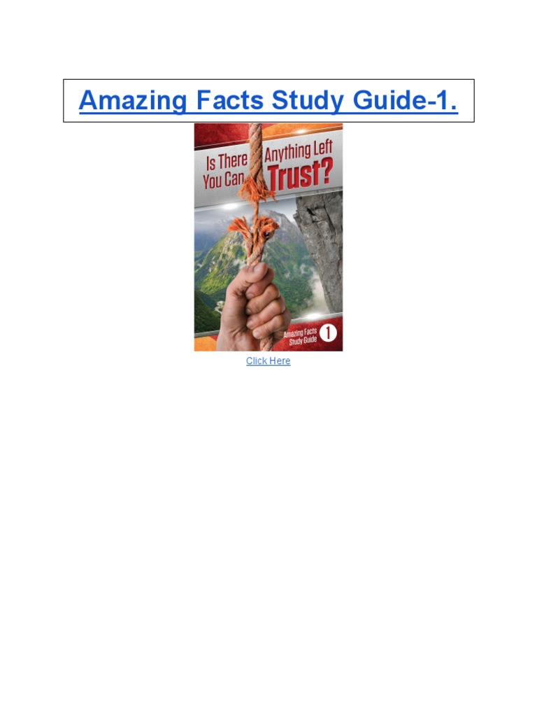 AmazingFactsStudyGuide 1 PDF | PDF