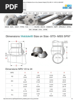Dimensions Weldolet® Size On Size STD MSS SP97 | PDF | Hydraulic ...
