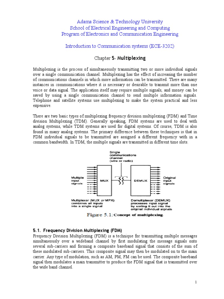 ECE 3202 ch5 | PDF | Multiplexing | Modulation
