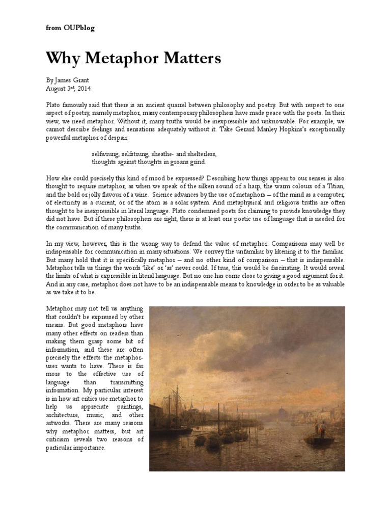 Why Metaphors Matter | PDF | Metaphor | John Ruskin