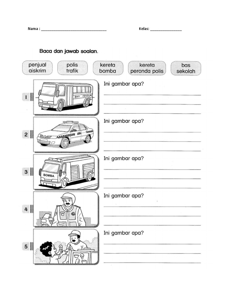 Latihan Bm Tahun 1 Bina Ayat Pdf