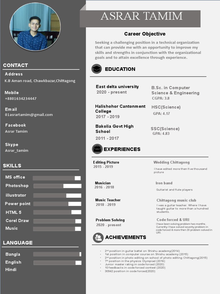 CV Resume | PDF | Learning | Cognition