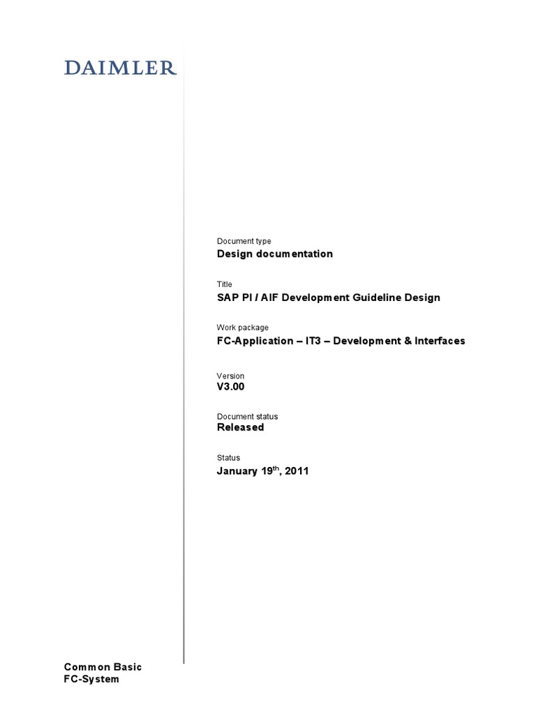 Sap Pi Aif Development Guideline Pdf Interface Computing 1241