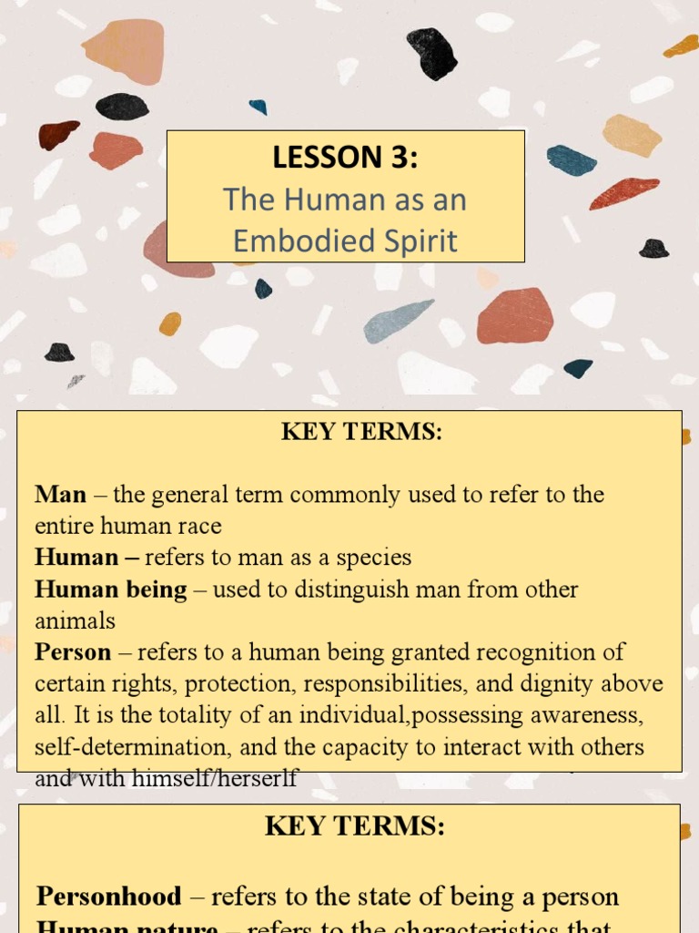The Human As An Embodied Spirit | PDF | Transcendence (Philosophy ...