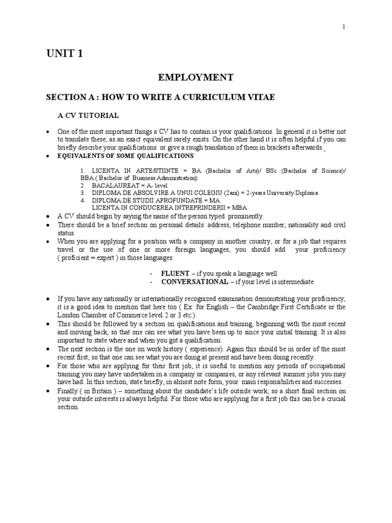 CV and Cover Letter Writing Guide | PDF