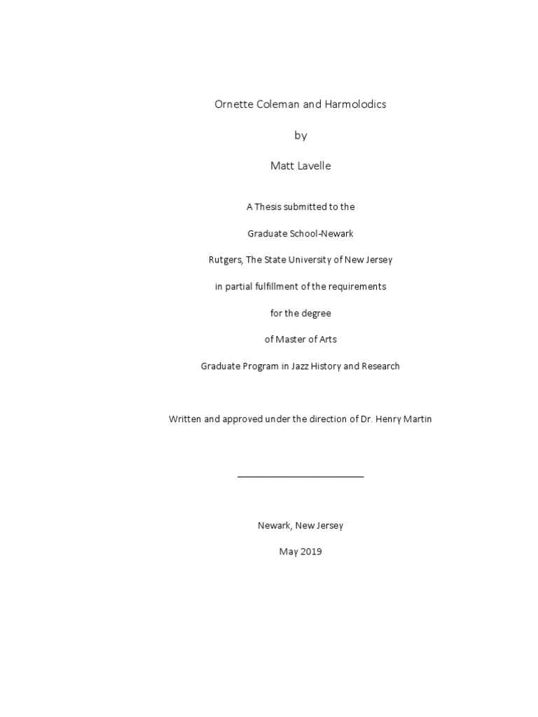 Ornette Coleman and Harmolodics | PDF | Jazz | Harmony