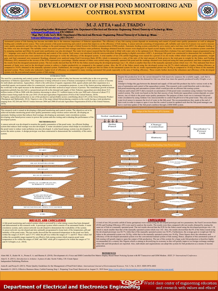 Automated Fish Pond Monitoring and Control System for Improved Efficiency and Productivity | PDF ...