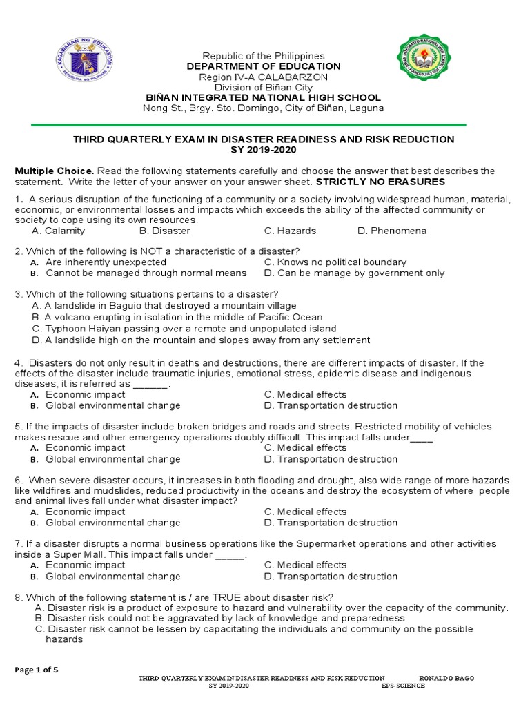 Periodical DRRR Final | PDF | Hazards | Disaster Risk Reduction