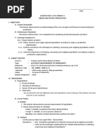 Grade 11 Bread & Pastry Lesson Plan | PDF | Breads | Baking