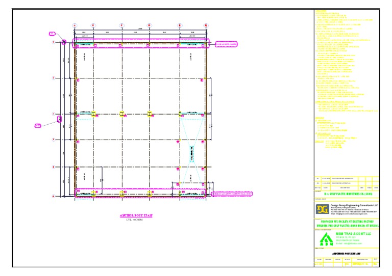 Anchor Bolt Plan: A B C D E F | PDF | Structural Engineering | Building ...