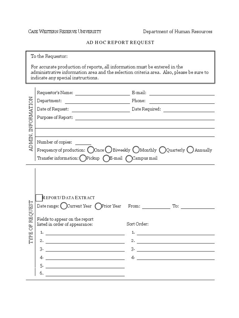 Ad Hoc Report Request: ASE Estern Eserve Niversity | PDF | Human ...