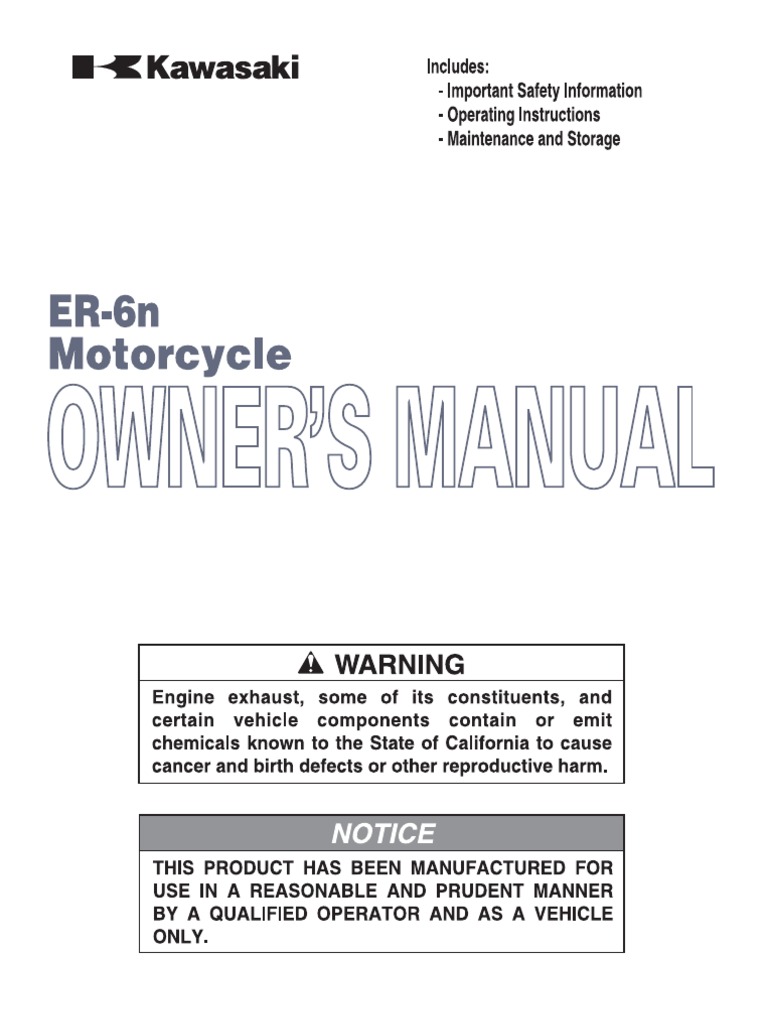 Er6n Owner Manual | PDF | Gasoline | Transportation Engineering
