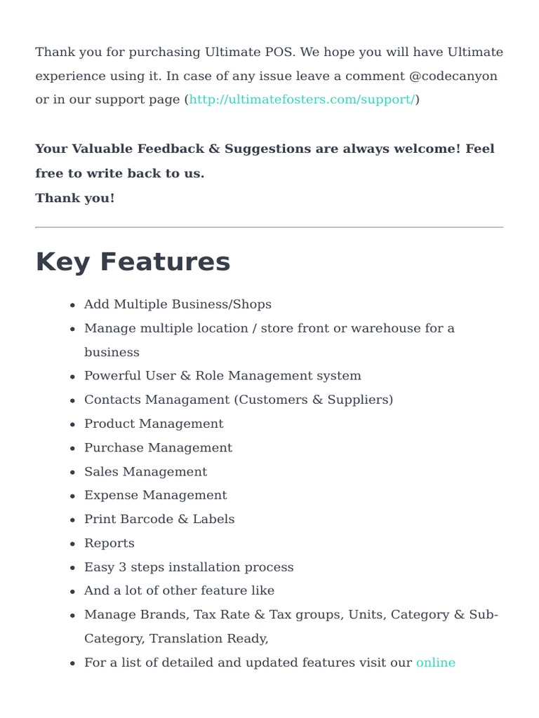 Quick Getting Started Documentation To UltimatePOS PDF | PDF Quick Getting Started Documentation To UltimatePOS PDF | PDF